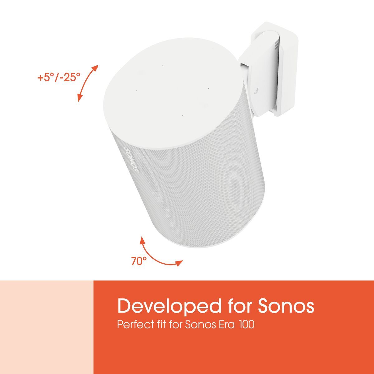 Support mural d'enceinte pour Sonos Era 100 (blanc) | Vogel's